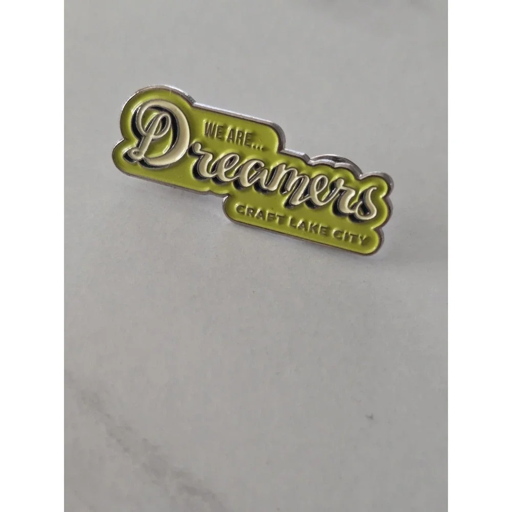 Holiday | Dreamers Craft Lake City Enamel Lapel Pin Lime Green Double ...
